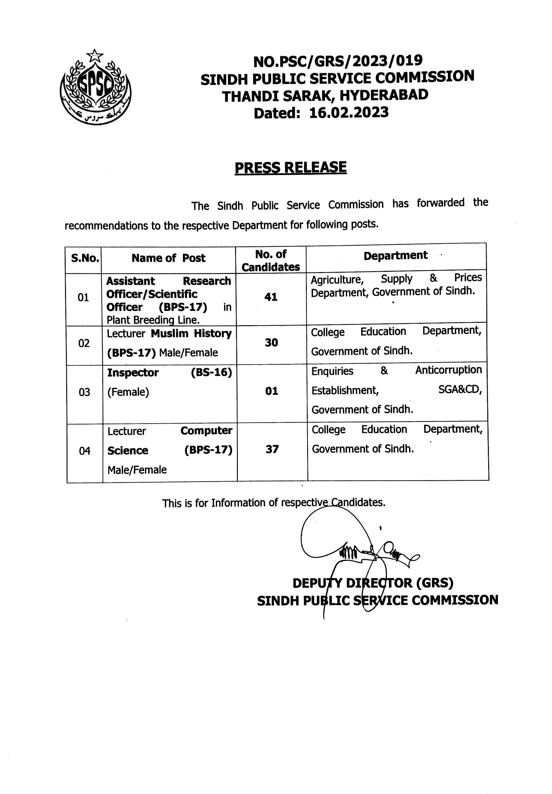 Sindh Public Service Commission